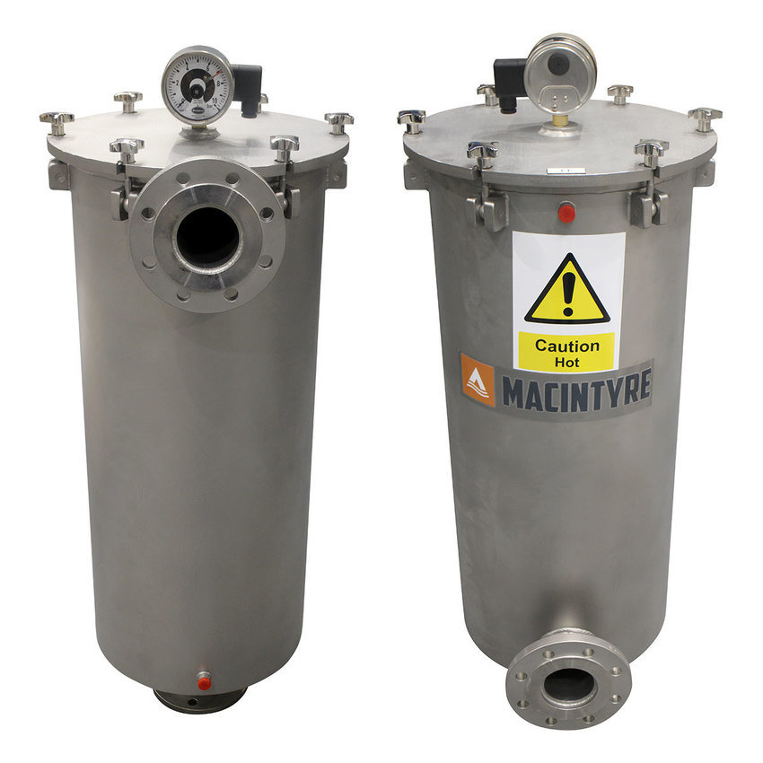 Inline Chocolate Filter - MacIntyre Chocolate Systems