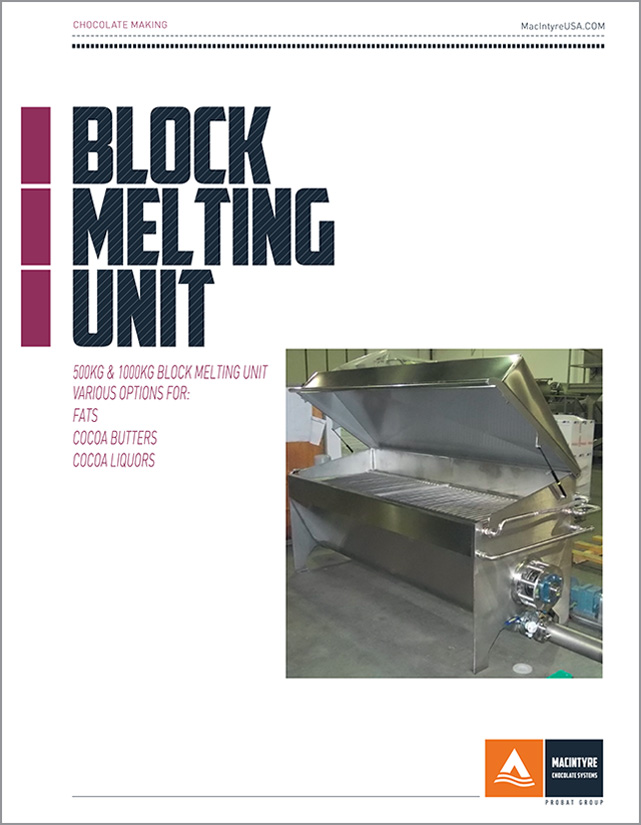 Block Melting Unit - MacIntyre Chocolate Systems